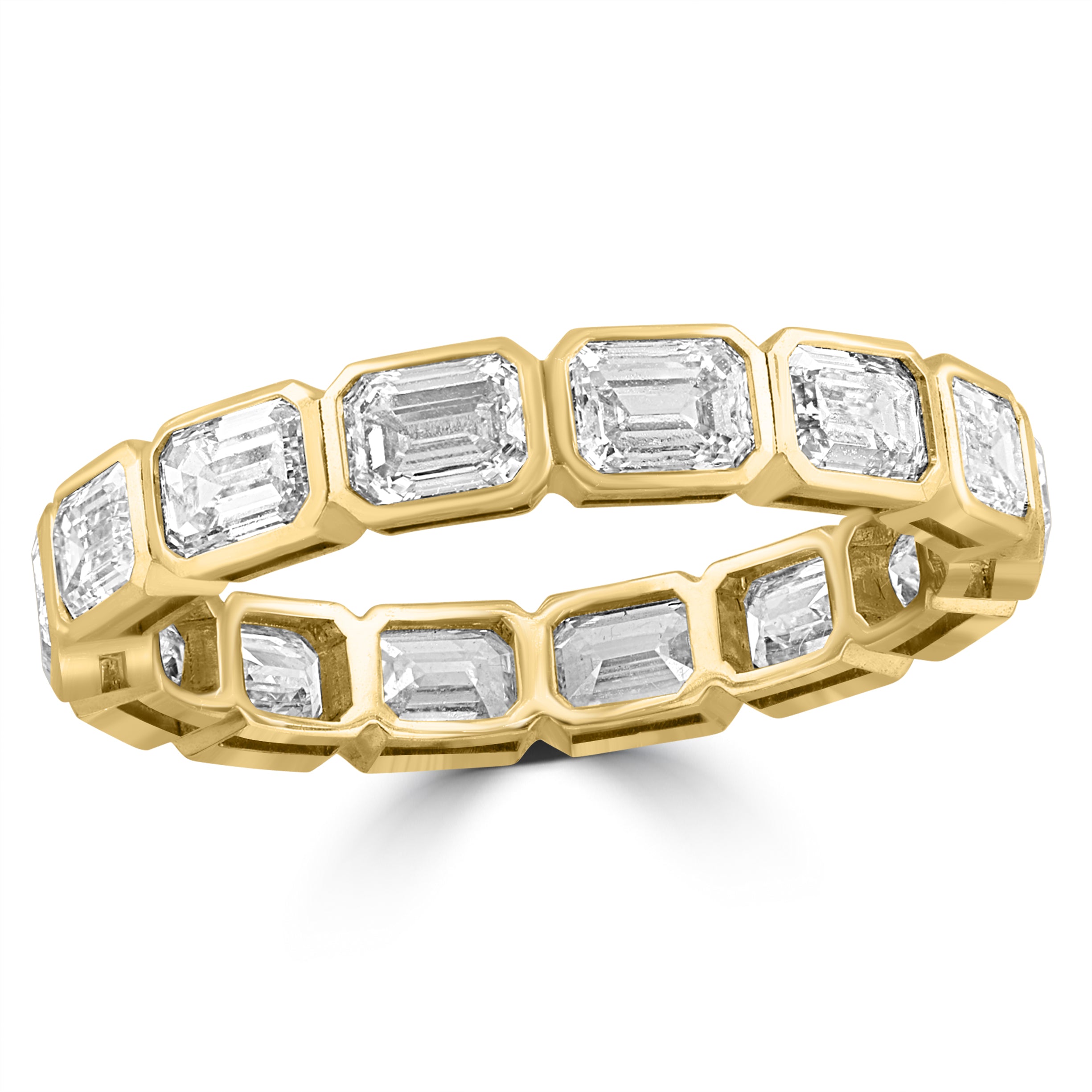 Emerald Cut East West Bezel Band – r.chiara