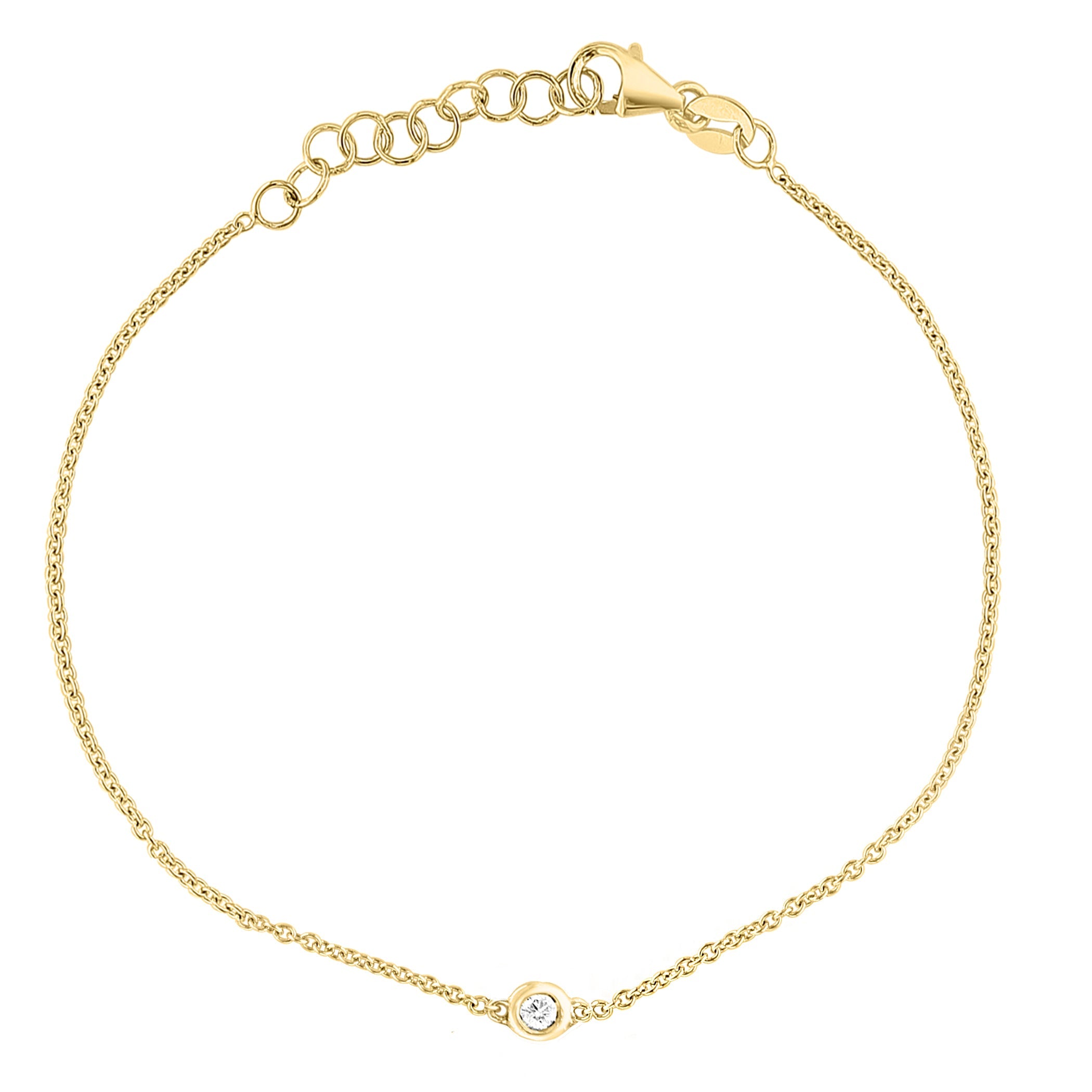 Single Diamond Bezel Bracelet – r.chiara
