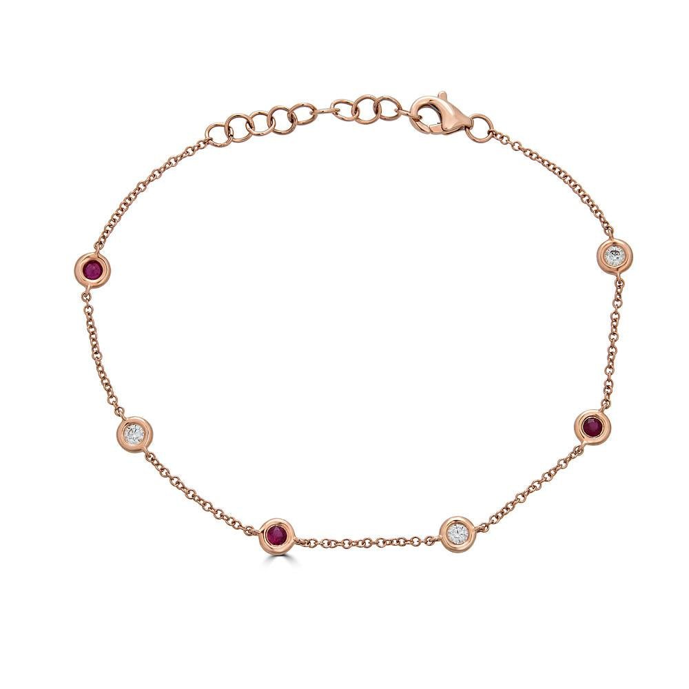 Diamond Ruby Bezel Bracelet – r.chiara