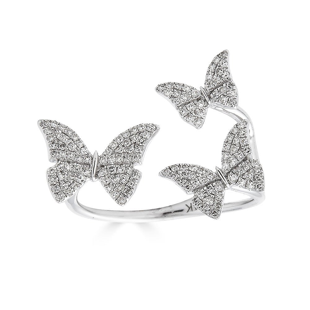 Open Diamond Butterfly Ring – r.chiara